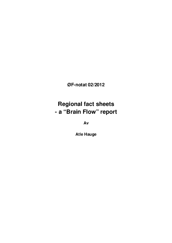 (PDF) Regional fact sheets – a “Brain Flow” report