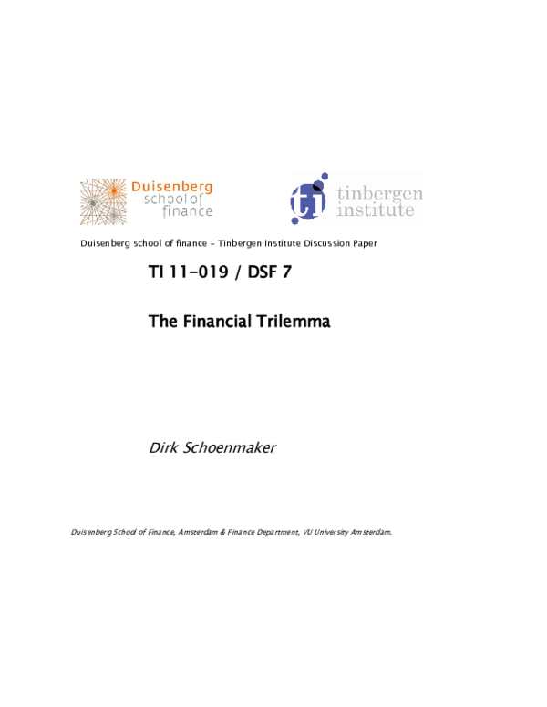 (PDF) The financial trilemma