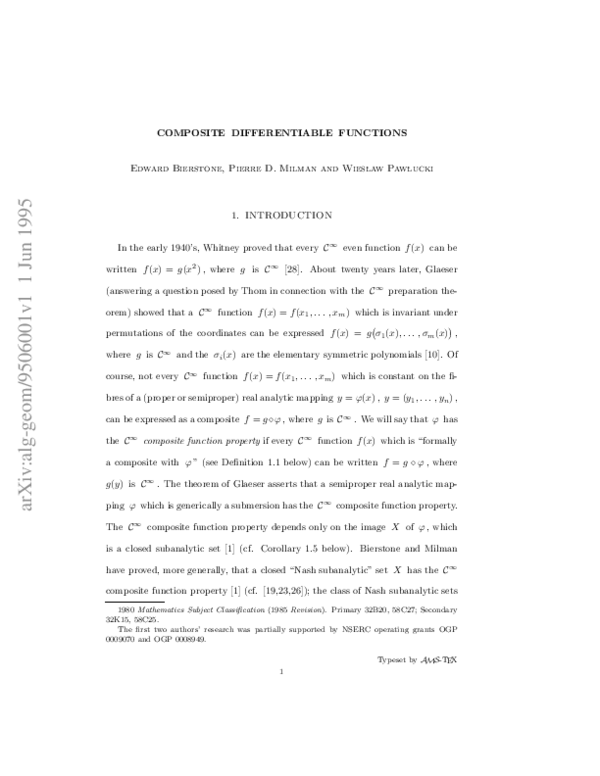 (PDF) Composite differentiable functions