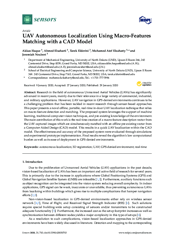 Pdf Uav Autonomous Localization Using Macro Features Matching With A