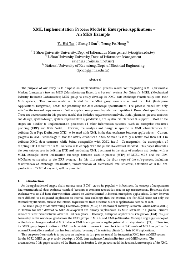 (PDF) Implementation Process Model in Enterprise Applications – An MES ...