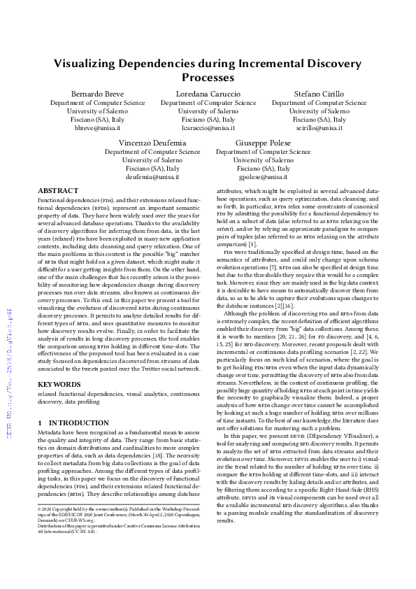 (PDF) Visualizing Dependencies during Incremental Discovery Processes