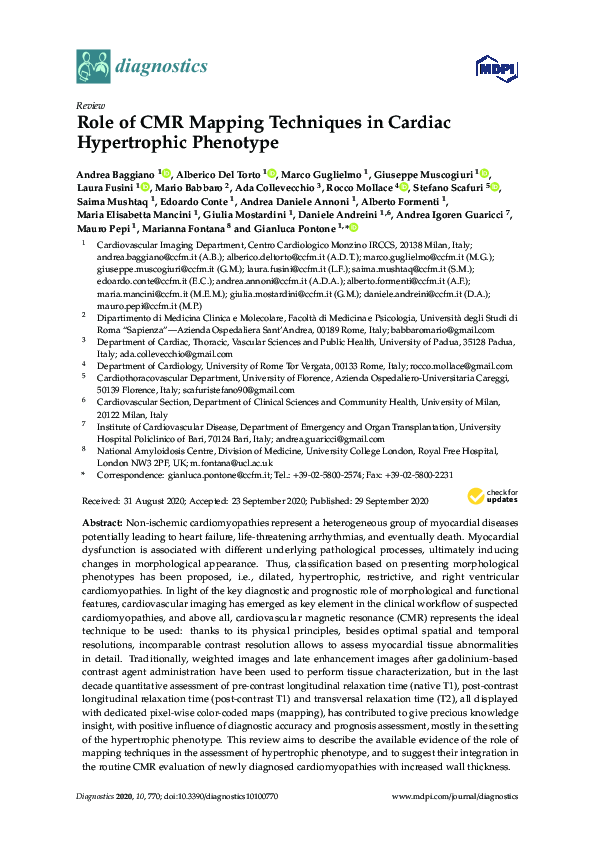 (PDF) Role of CMR Mapping Techniques in Cardiac Hypertrophic Phenotype