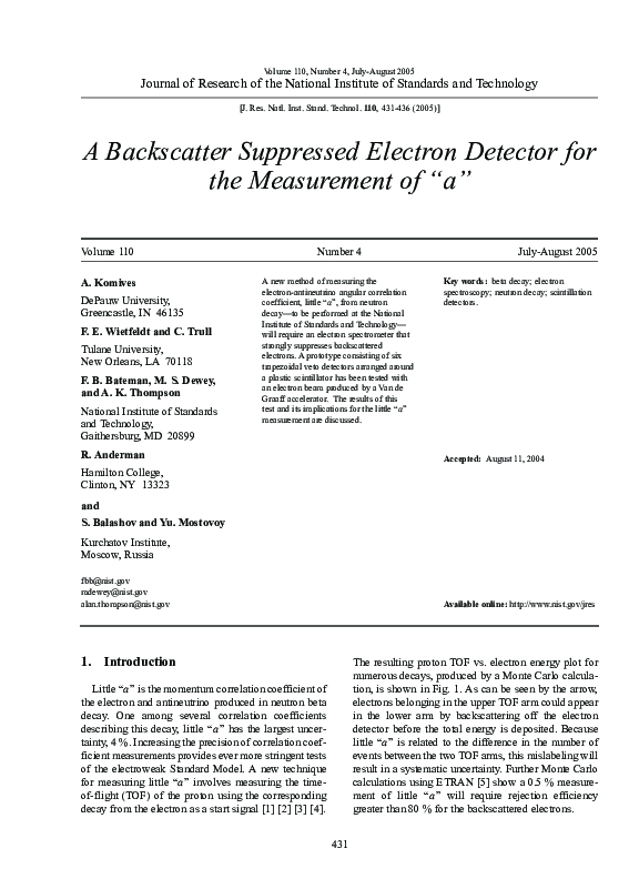 (PDF) Backscatter-Suppressed Electron Detector for Correlation ...