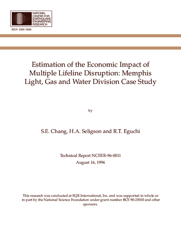(PDF) Estimation of the Economic Impact of Multiple Lifeline Disruption ...