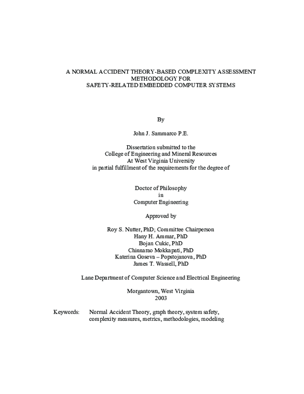(PDF) A normal accident theory-based complexity assessment methodology ...