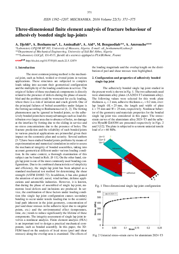 Pdf Three Dimensional Finite Element Analysis Of Fracture Behaviour