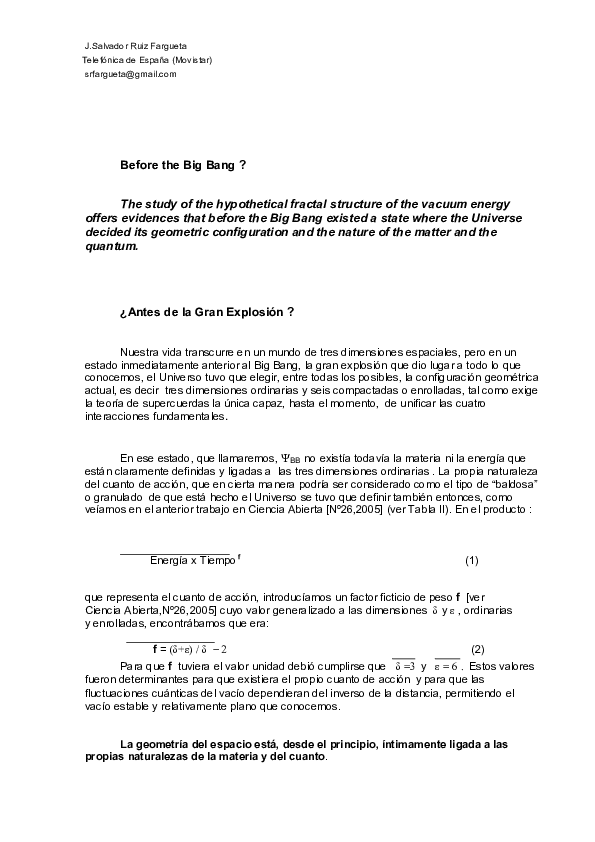 (PDF) Before the Big Bang