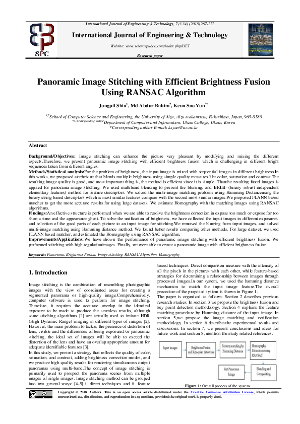 (PDF) Panoramic Image Stitching with Efficient Brightness Fusion Using ...