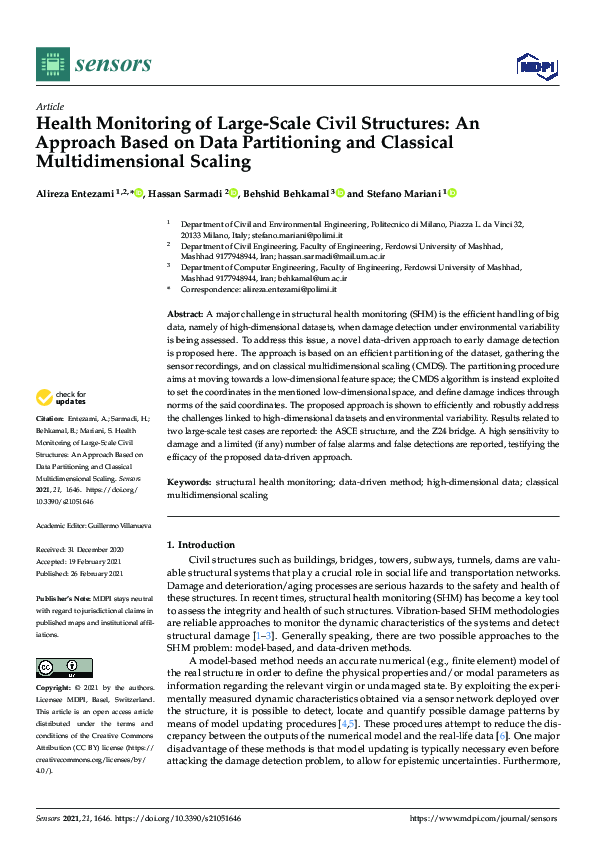 (PDF) Health Monitoring of Large-Scale Civil Structures: An Approach ...