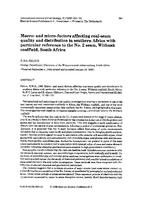 (PDF) Macro- and micro-factors affecting coal-seam quality and ...