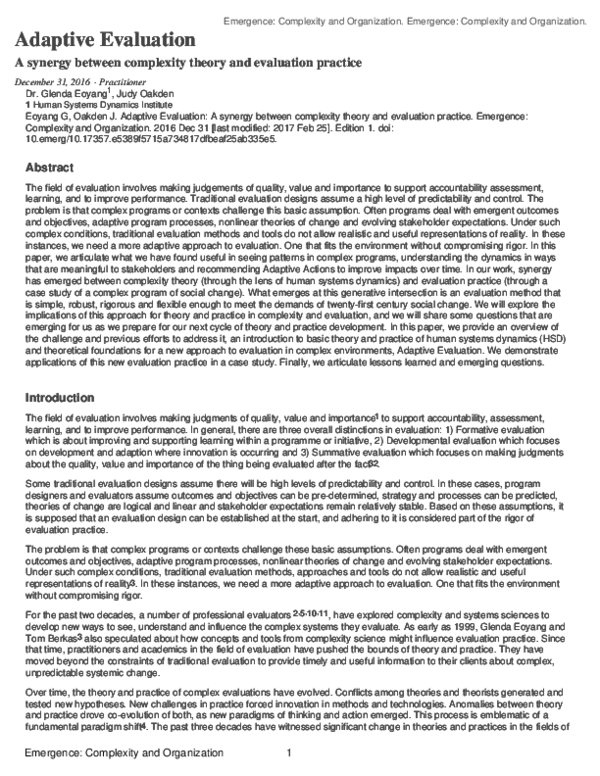 (PDF) Adaptive Evaluation A synergy between complexity theory and ...