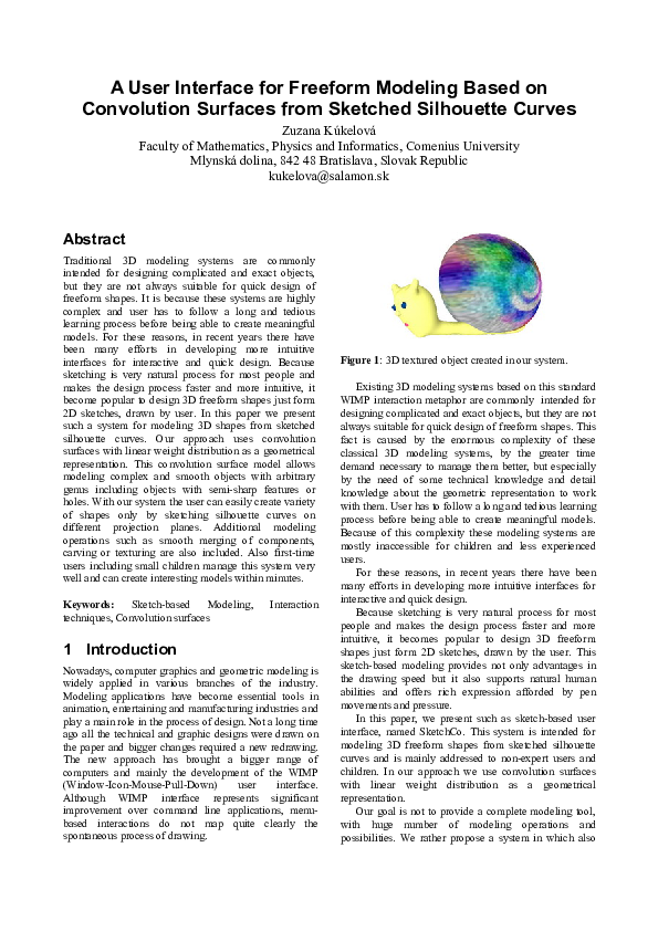 (PDF) A user interface for freeform modeling based on convolution surfaces from sketched ...