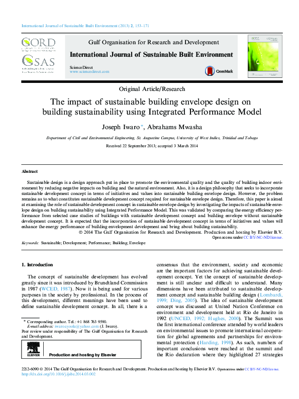 (PDF) The impact of sustainable building envelope design on building ...