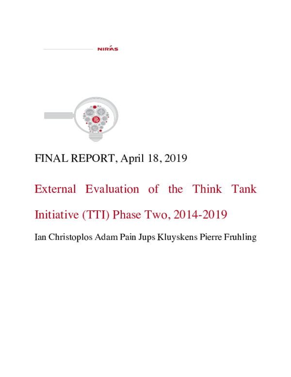 (PDF) Executive Summary - External evaluation of the Think Tank ...