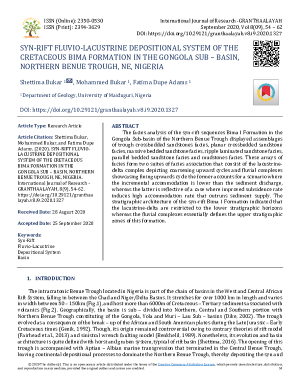 (PDF) Syn-Rift Fluvio-Lacustrine Depositional System of the Cretaceous ...