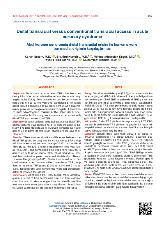 (PDF) Distal transradial versus conventional transradial access in ...