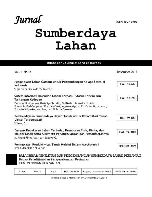 (PDF) Sistem Informasi Kalender Tanam Terpadu: Status Terkini Dan ...