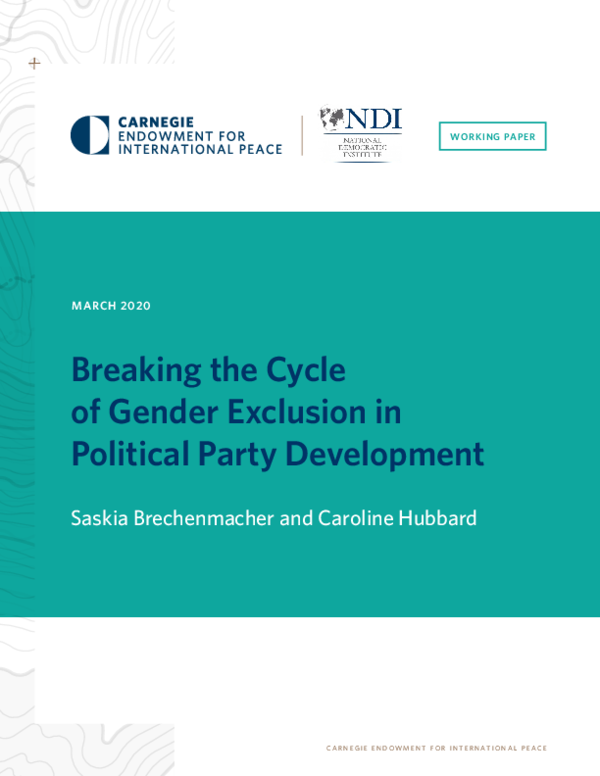 (PDF) Breaking the Cycle of Gender Exclusion in Political Party Development