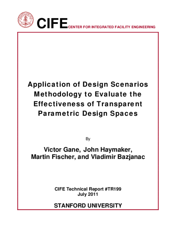 (PDF) Application of Design Scenarios Methodology to Evaluate the ...