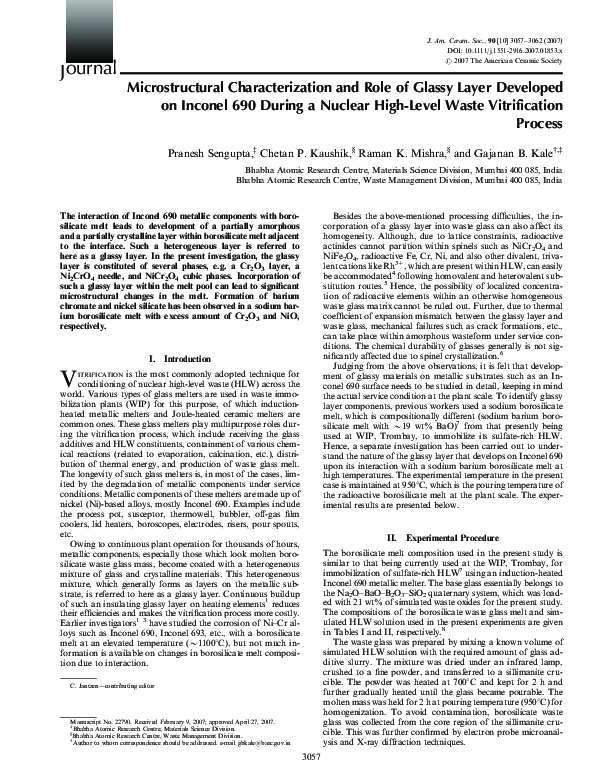(PDF) Microstructural Characterization and Role of Glassy Layer ...