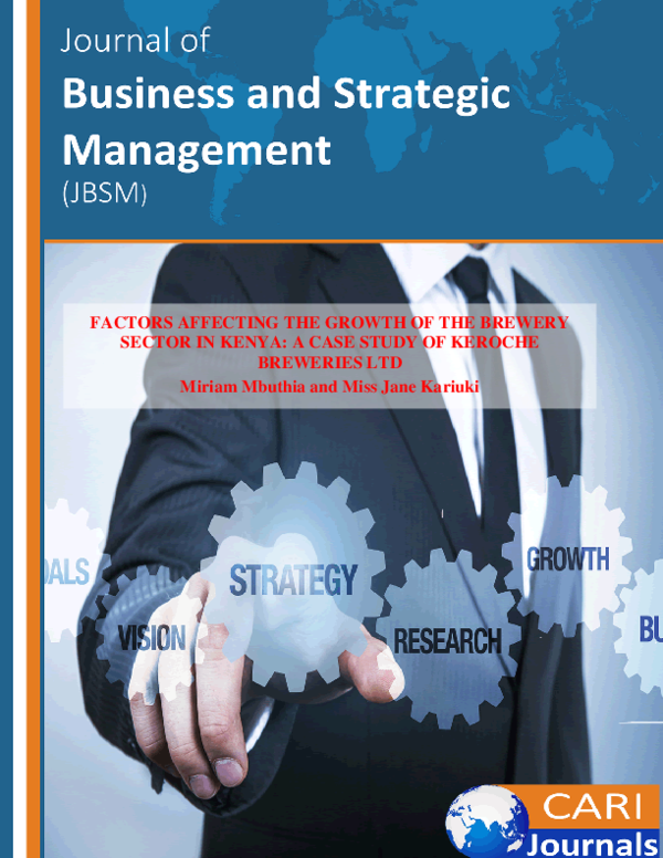 (PDF) Factors Affecting the Growth of the Brewery Sector in Kenya: A ...