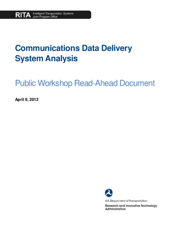 (PDF) Communications data delivery system analysis : public workshop ...