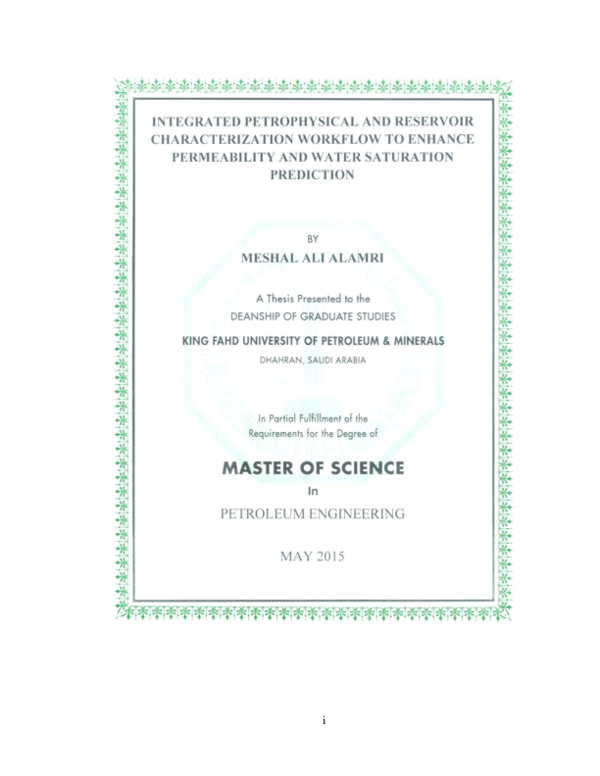 (PDF) Integrated Petrophysical and Reservoir Characterization Workflow ...
