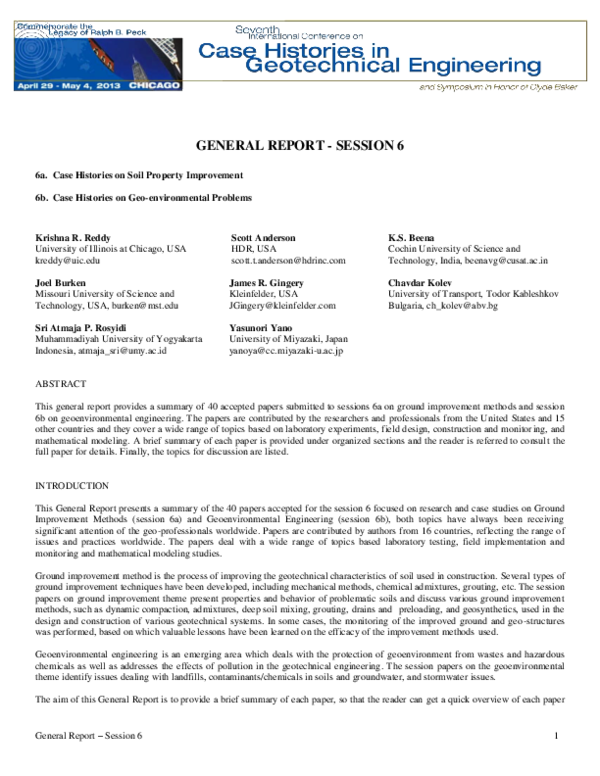 (PDF) General Report - Session 6