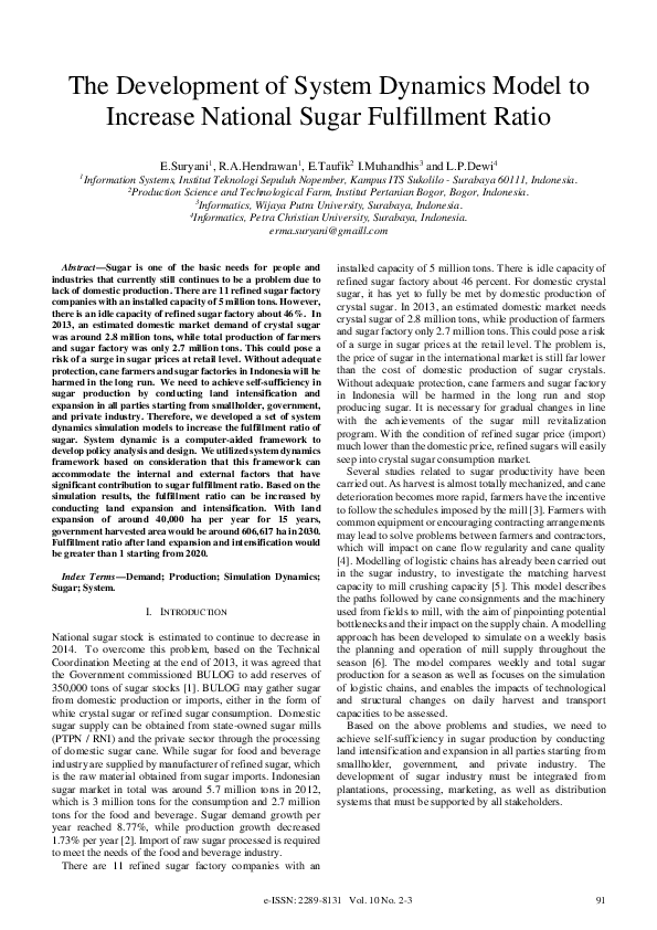 (PDF) The Development of System Dynamics Model to Increase National ...