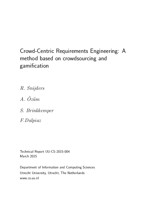 (PDF) Crowd-centric requirements engineering: A method based on ...