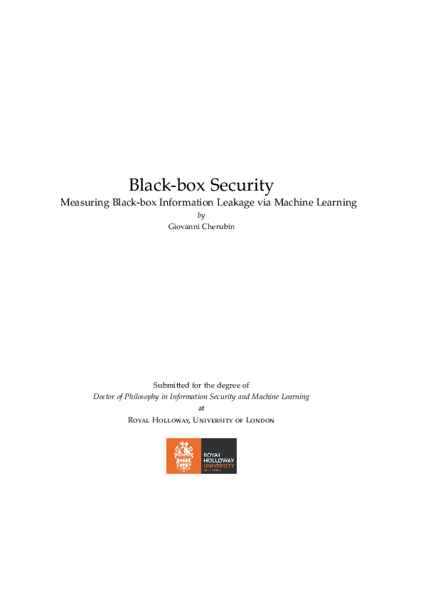 (PDF) Black-box security : measuring black-box information leakage via ...