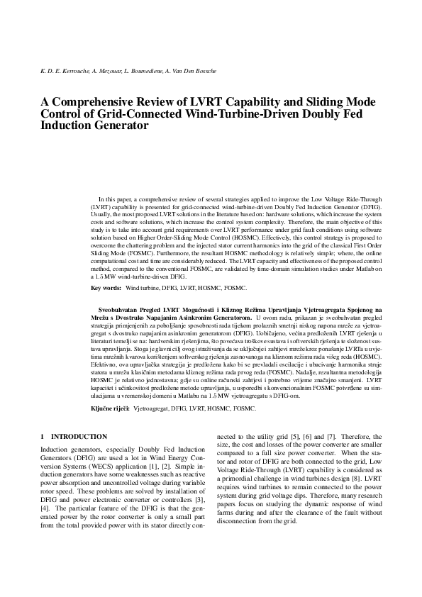 (PDF) A comprehensive review of LVRT capability and sliding mode control of grid-connected wind ...
