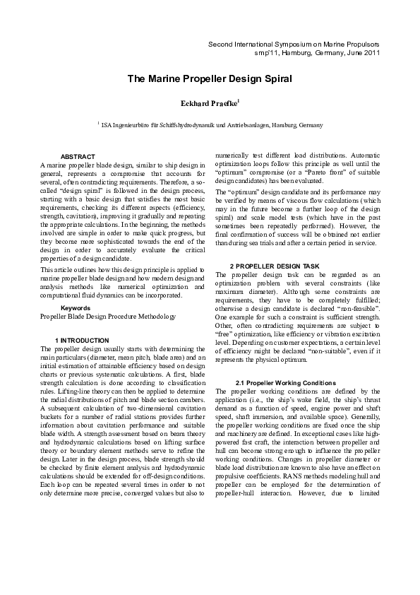 (PDF) The Marine Propeller Design Spiral