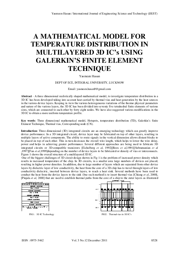 (PDF) A MATHEMATICAL MODEL FOR TEMPERATURE DISTRIBUTION IN MULTILAYERED ...