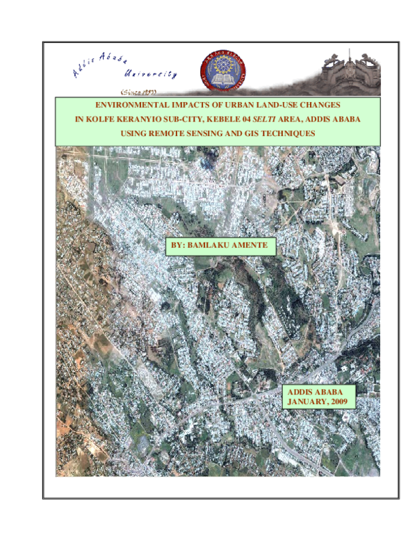 (PDF) Environmental Impacts of Urban Land-Use Changes in Kolfe Keranyio ...