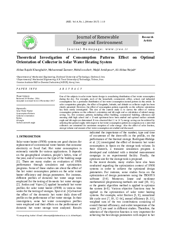 (PDF) Theoretical Investigation of Consumption Patterns Effect on ...