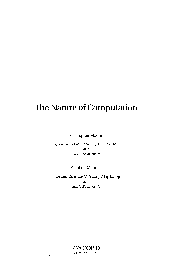 (PDF) The nature of computation