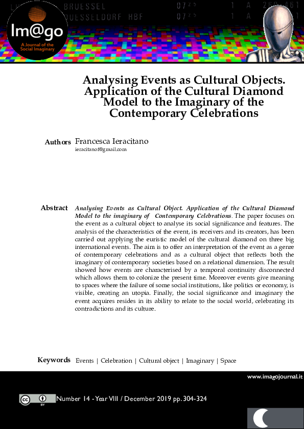 (PDF) Analysing Events as Cultural Objects. Application of the Cultural ...