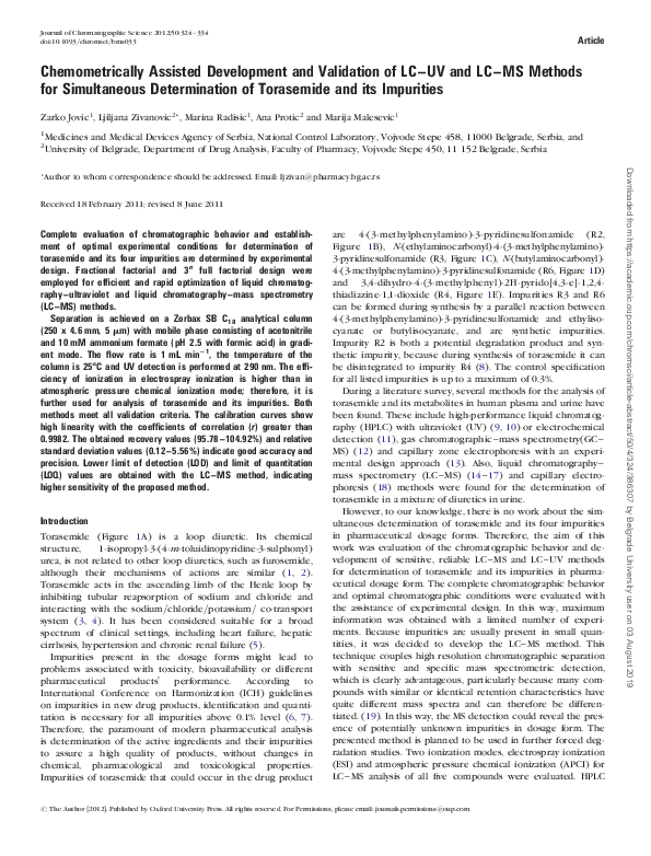 (PDF) Chemometrically Assisted Development and Validation of LC-UV and LC-MS Methods for ...