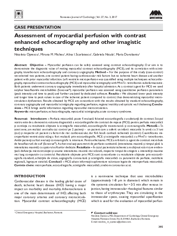 (PDF) Assessment of myocardial perfusion with contrast enhanced ...
