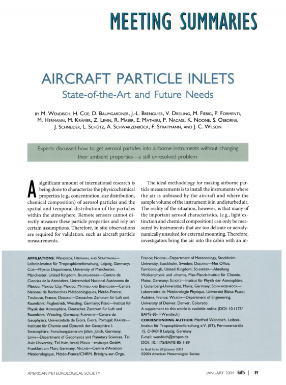 (PDF) Aircraft Particle Inlets: State-of-the-Art and Future Needs