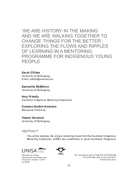 (PDF) We are history in the making and we are walking together to ...