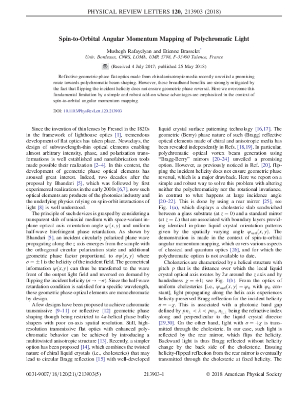 (PDF) Phys . Rev . Lett . 120 , 213903 ( 2018 ) ]