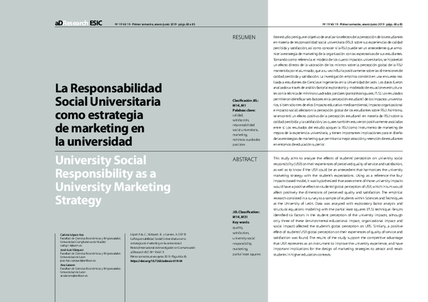 (PDF) La Responsabilidad Social Universitaria: ¿Cómo Entenderla Para Quererla y Practicarla?