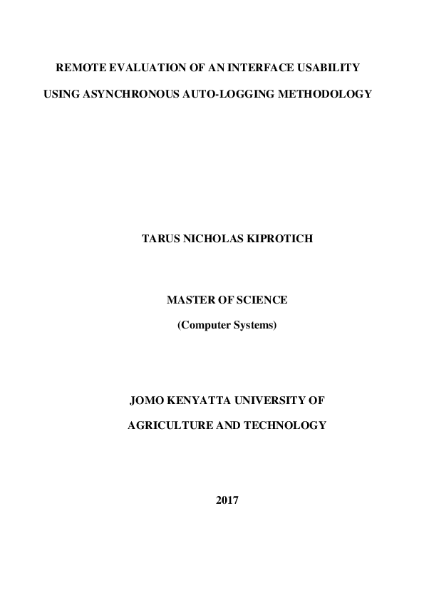 (PDF) Remote evaluation of an interface usability using asynchronous ...