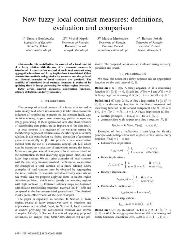 (PDF) New fuzzy local contrast measures: definitions, evaluation and ...