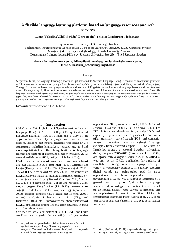 (PDF) A flexible language learning platform based on language resources ...