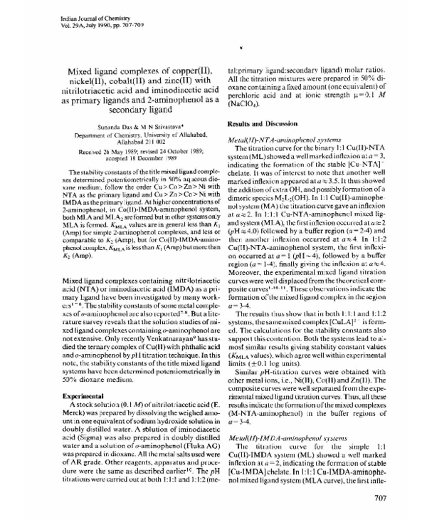 (PDF) Mixed ligand complexes of copper(II), nickel(II), cobalt(II) and zinc(Il) with ...