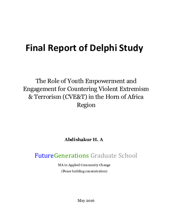 (PDF) Final Report of Delphi Study